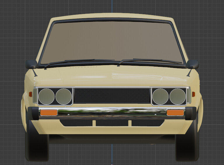 ArtStation - TOYOTA COROLLA KE70 SEDAN solid body | Game Assets