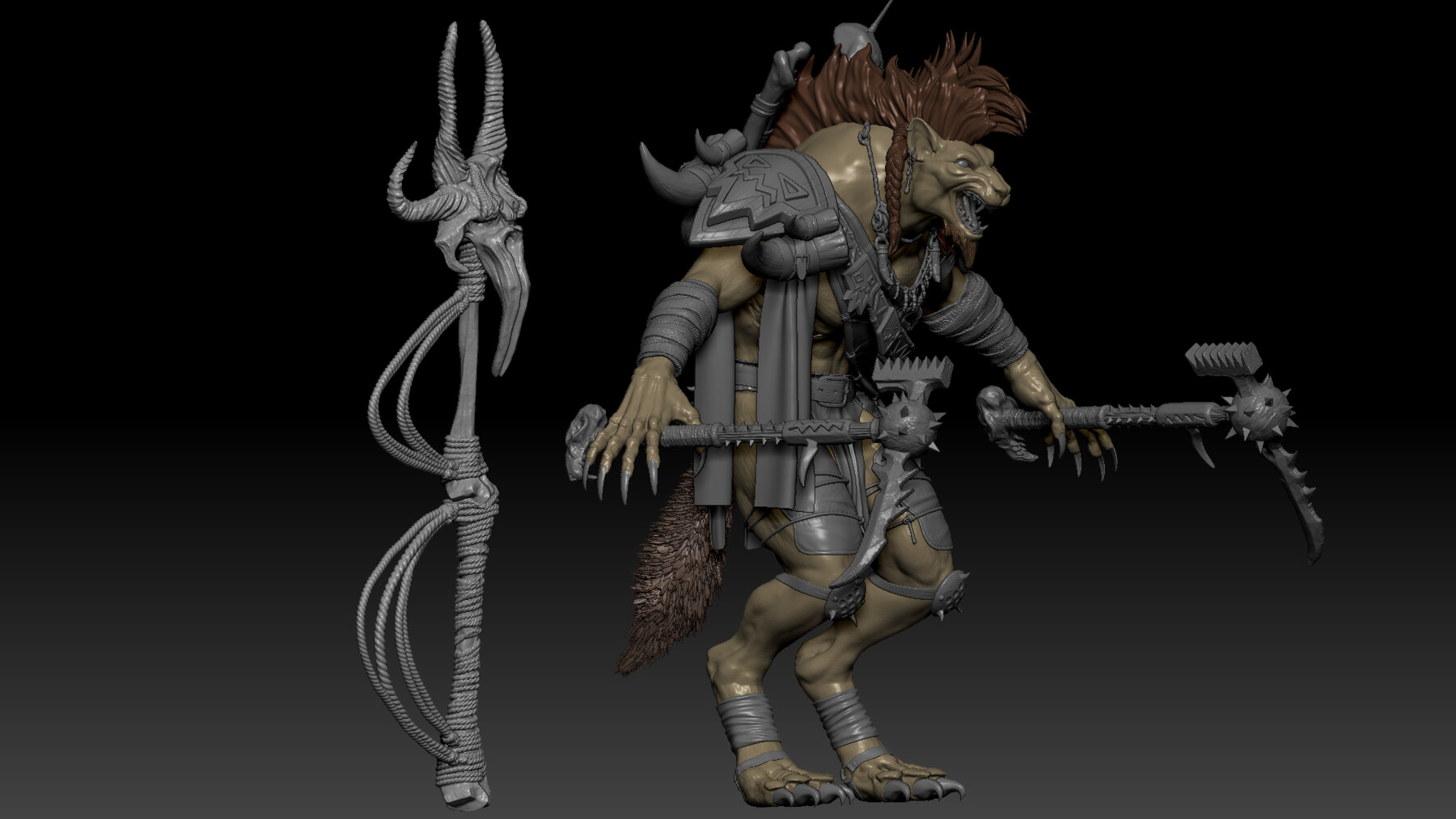 ArtStation - Gnoll Warrior High Quality Sculpt | Resources