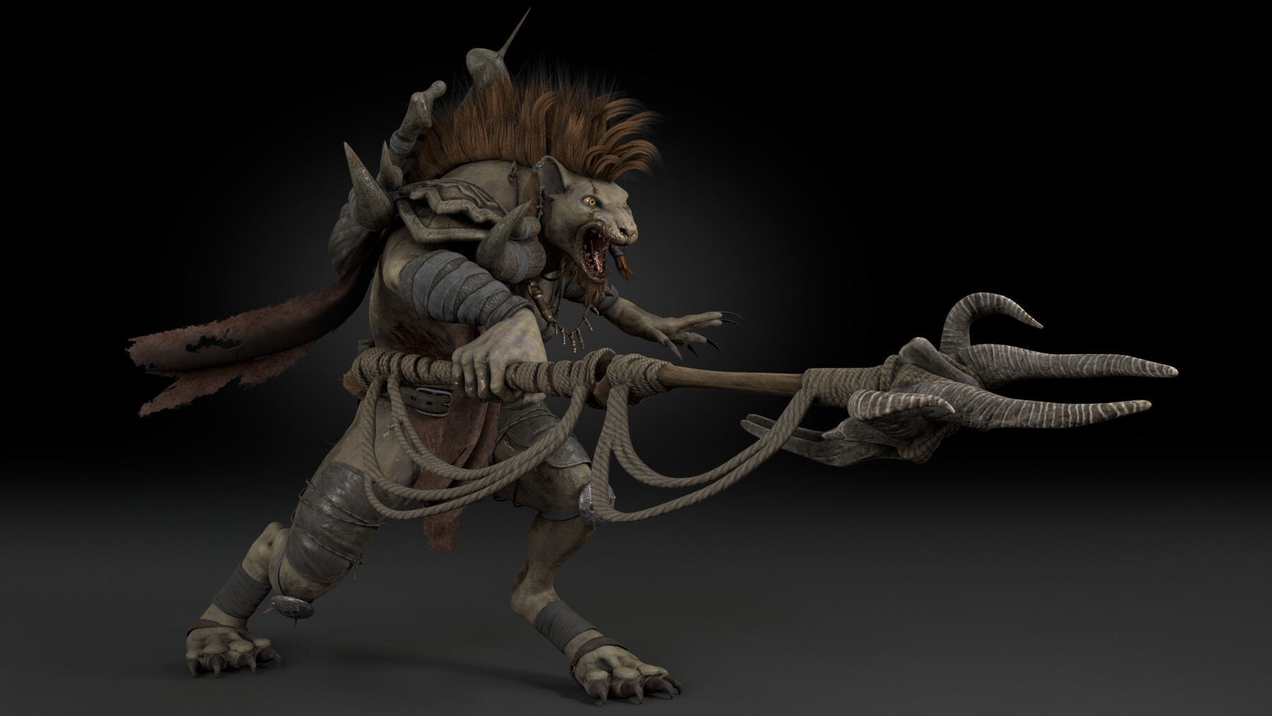 ArtStation - Gnoll Warrior Low Poly | Game Assets