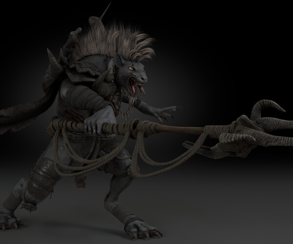 ArtStation - Gnoll Warrior Low Poly | Game Assets