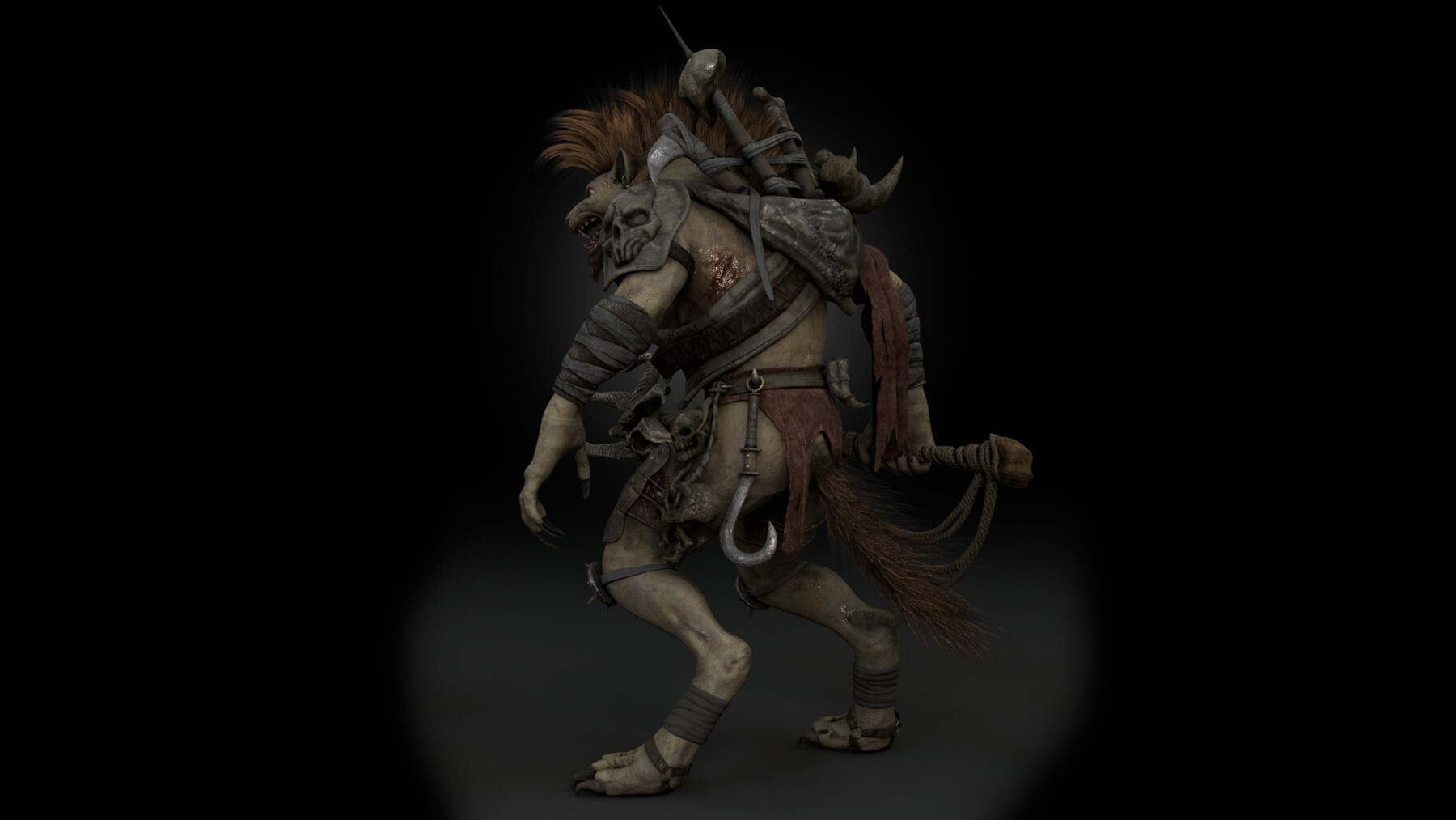ArtStation - Gnoll Warrior Low Poly | Game Assets