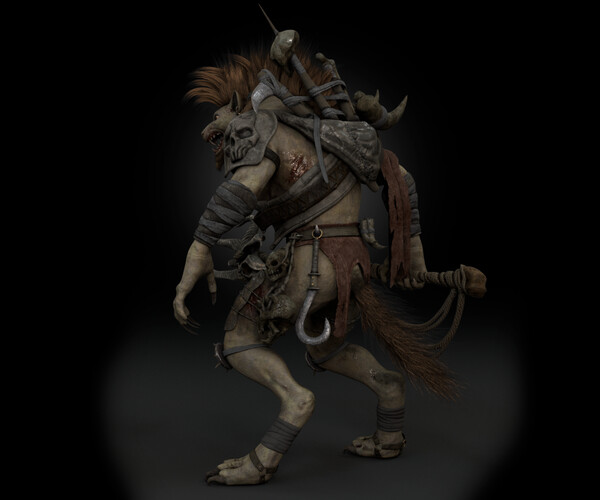 ArtStation - Gnoll Warrior Low Poly | Game Assets