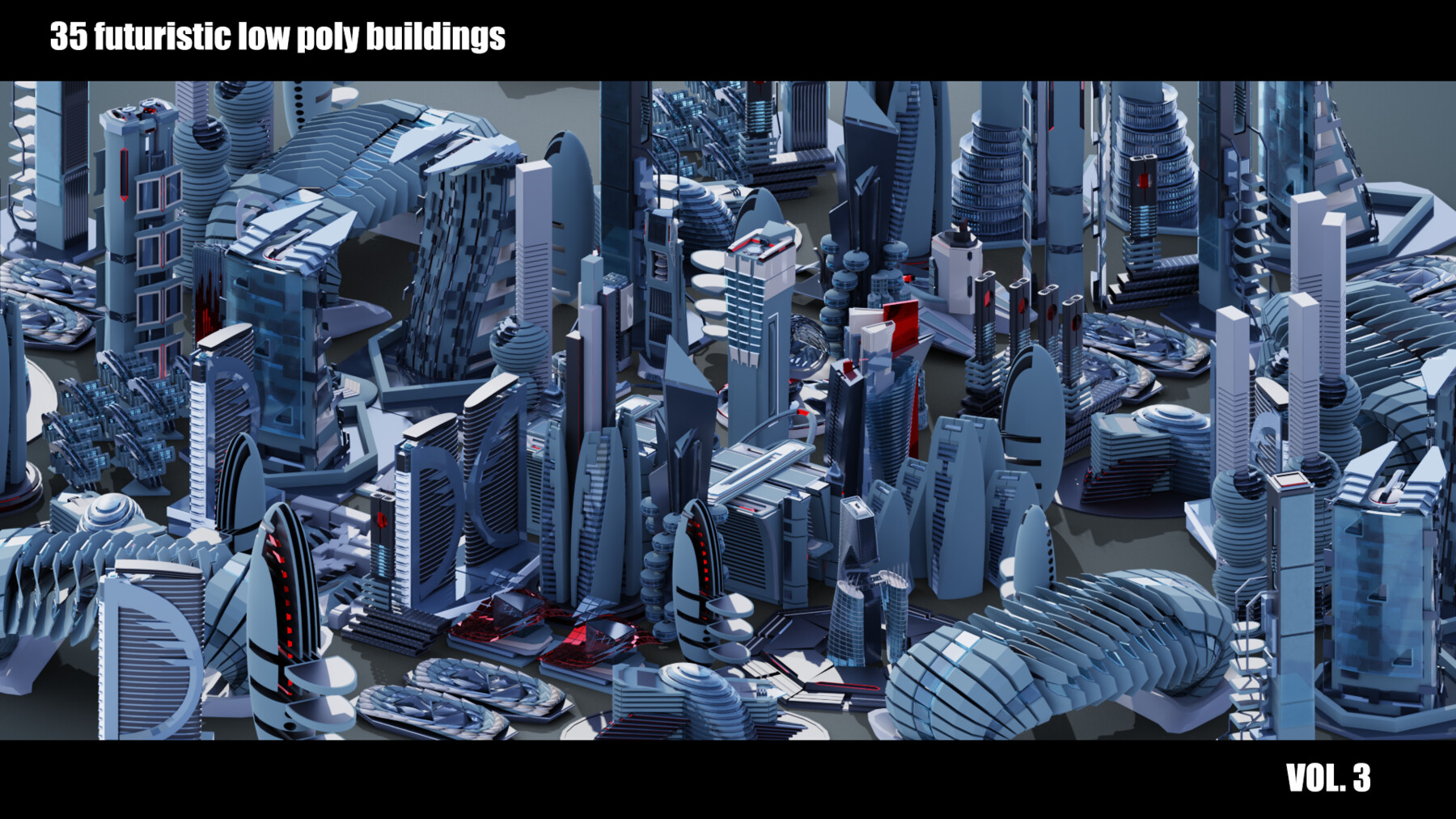 ArtStation - 355 Stylized Futuristic Buildings_all 10 volumes_ | Resources
