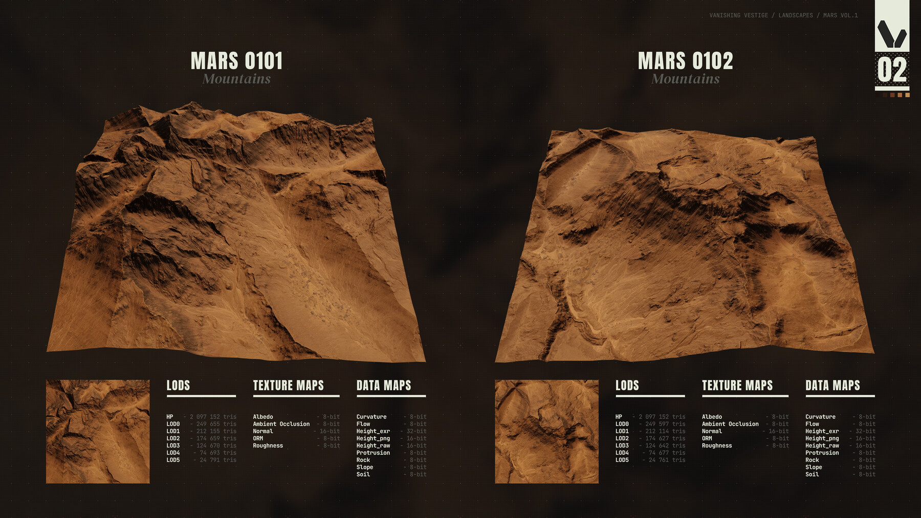 ArtStation - 8k Landscapes - Mars Vol.1 | Game Assets