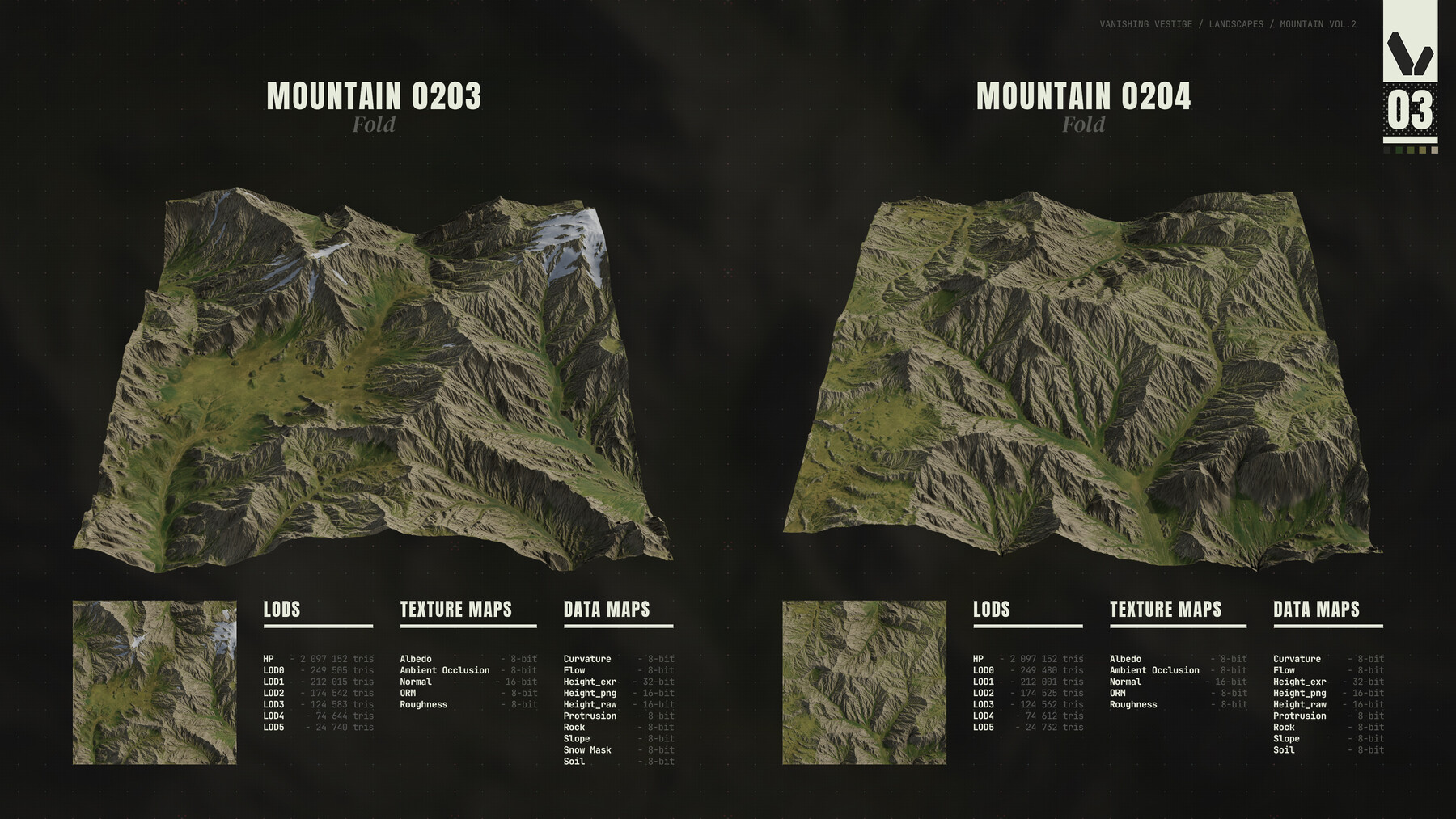 ArtStation - 8k Landscapes - Mountain Vol.2 | Game Assets