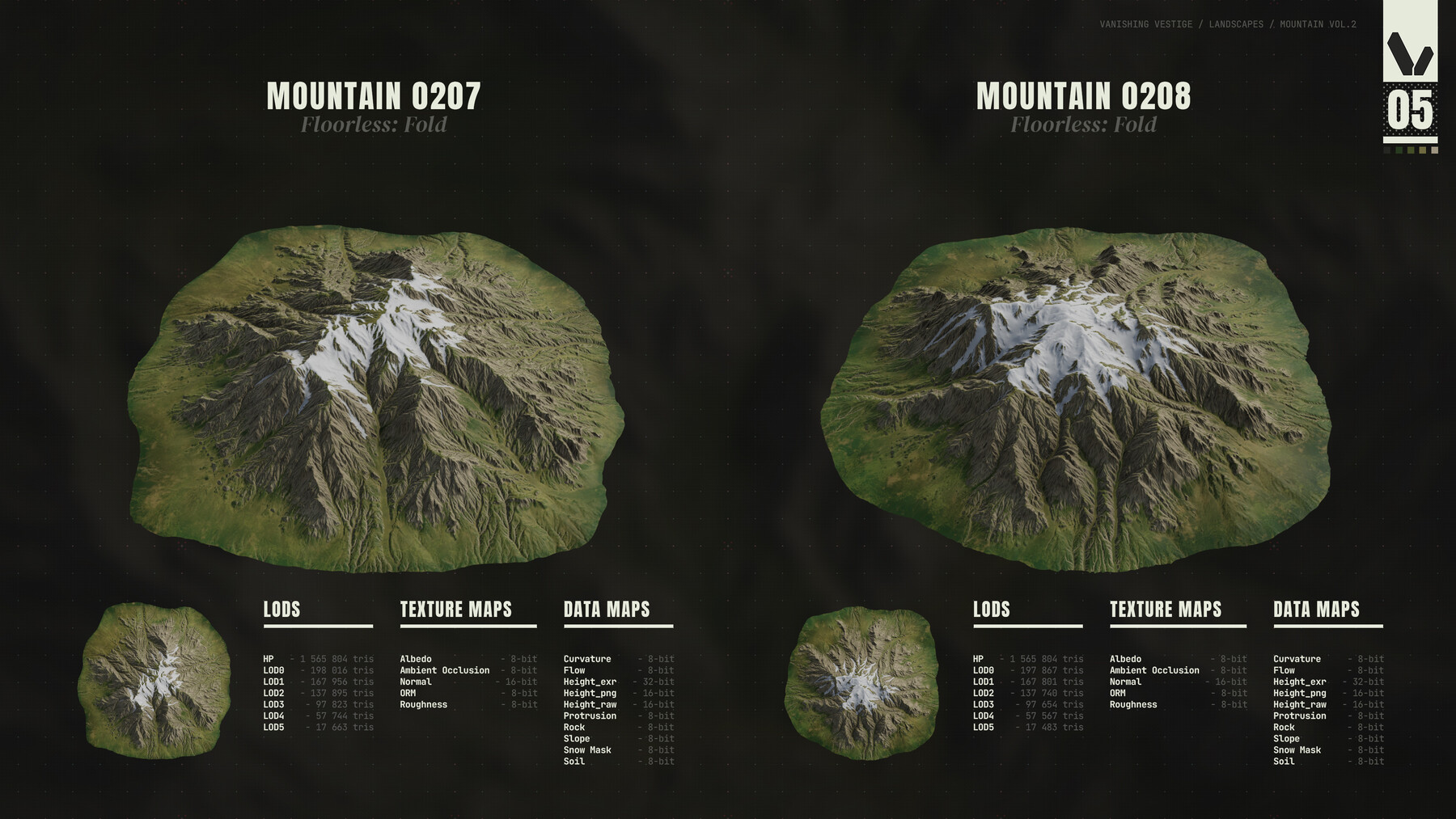 ArtStation - 8k Landscapes - Mountain Vol.2 | Game Assets