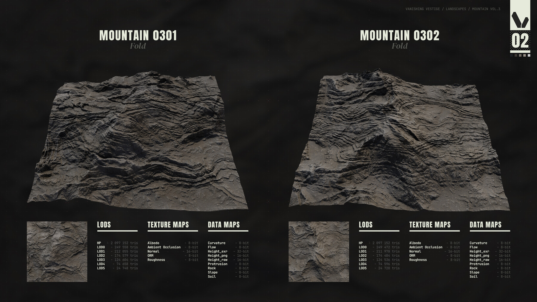 ArtStation - 8k Landscapes - Mountain Vol.3 | Game Assets