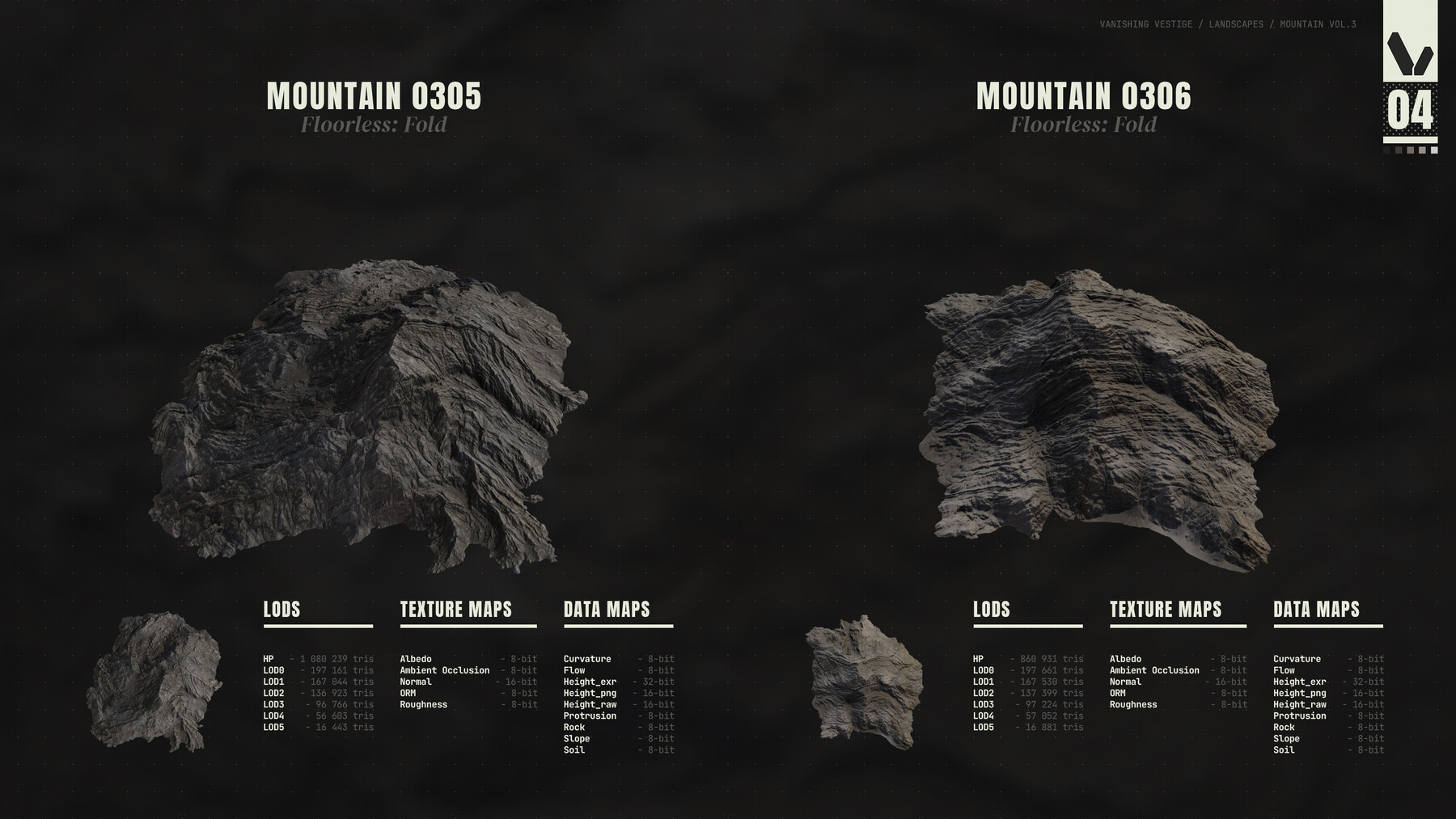 ArtStation - 8k Landscapes - Mountain Vol.3 | Game Assets