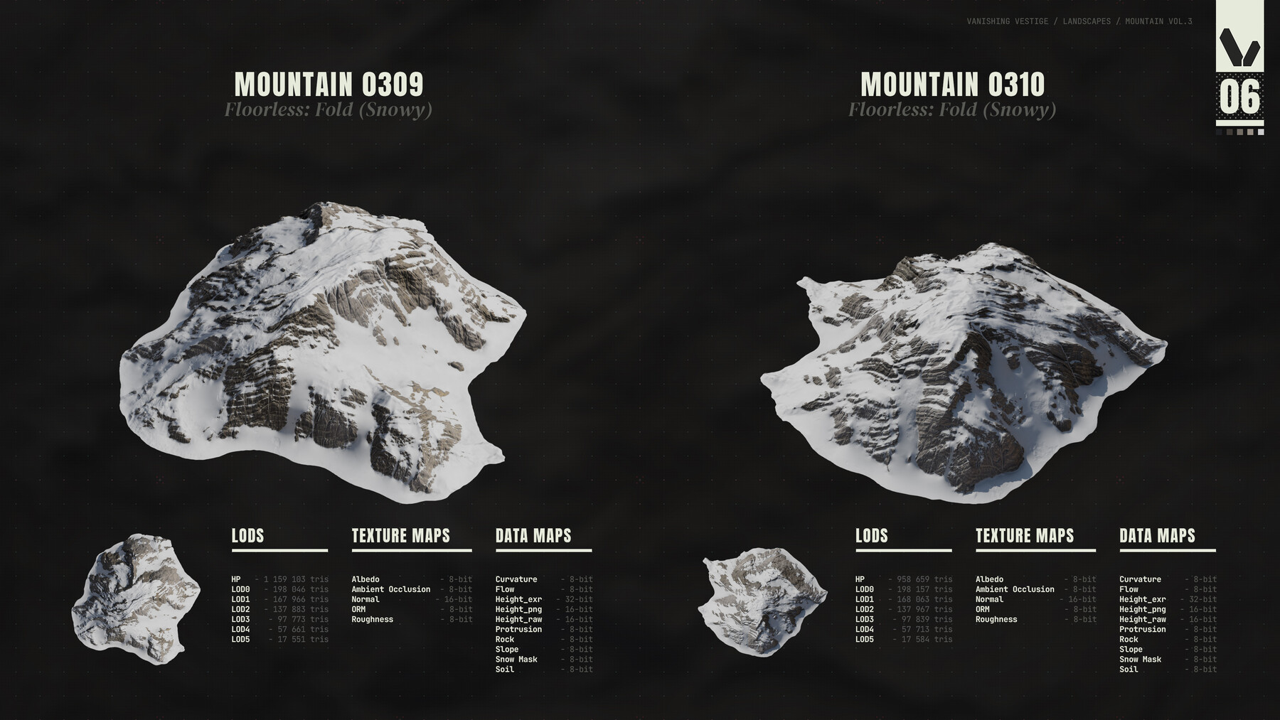 ArtStation - 8k Landscapes - Mountain Vol.3 | Game Assets