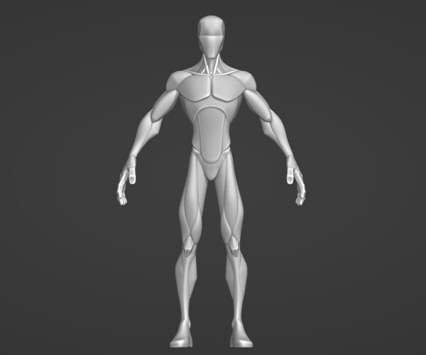 ArtStation - Stylized Male Anatomy Blockout V2 | Resources
