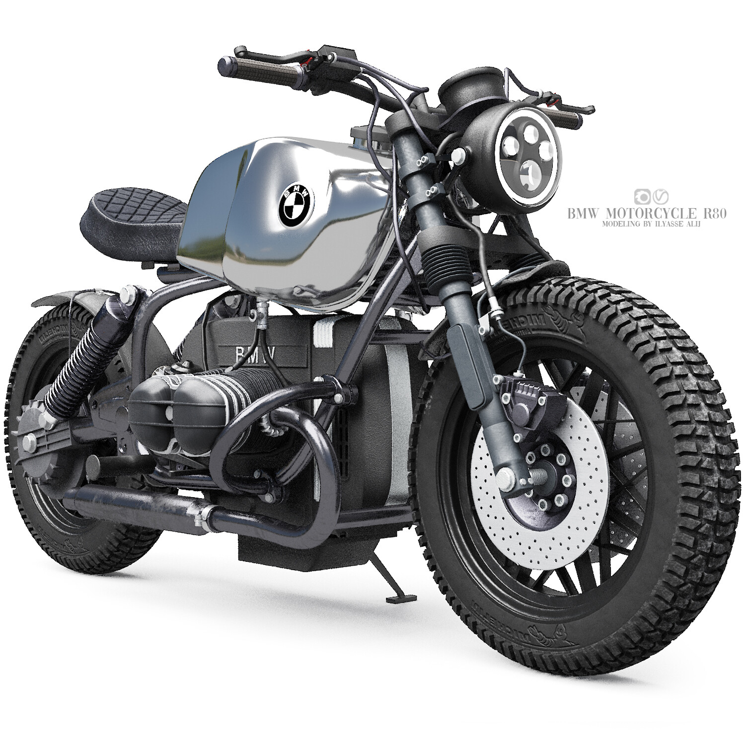ArtStation - bmw motorcycle r80 | Resources
