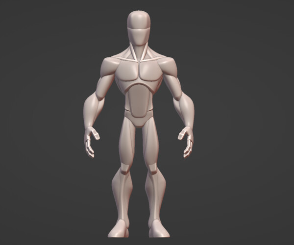 ArtStation - Infinity Style Stylized Male Anatomy Blockout | Game Assets