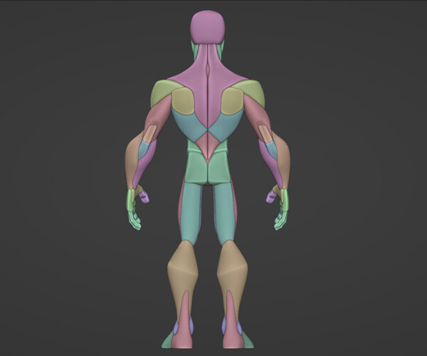 ArtStation - Infinity Style Stylized Male Anatomy Blockout | Game Assets