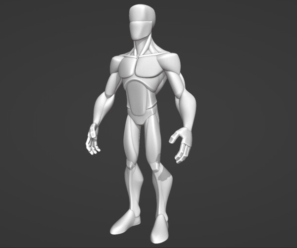 ArtStation - Infinity Style Stylized Male Anatomy Blockout | Game Assets
