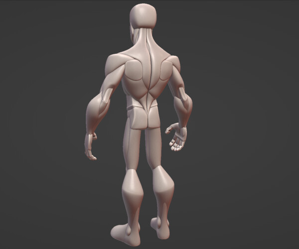 ArtStation - Infinity Style Stylized Male Anatomy Blockout | Game Assets