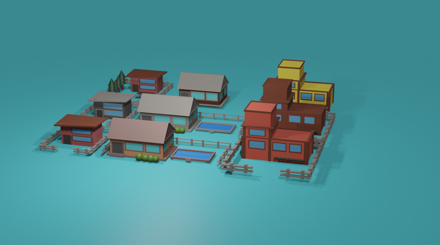 ArtStation - Low Poly Houses 3D | Game Assets
