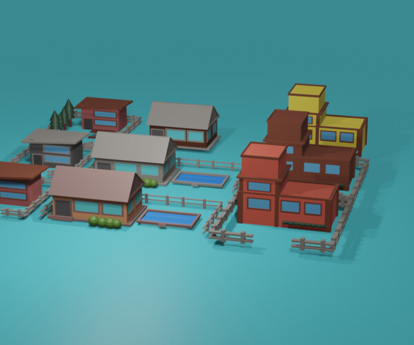 ArtStation - Low Poly Houses 3D | Game Assets