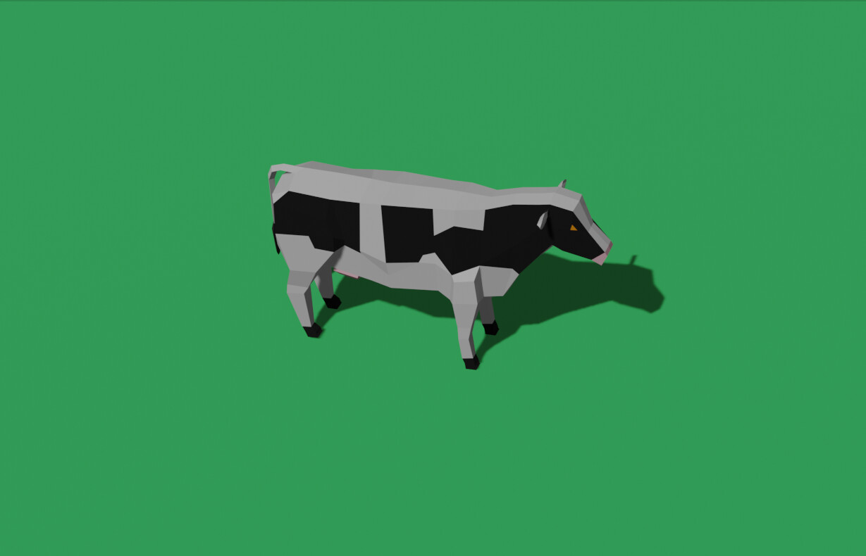 ArtStation - Low Poly Cow | Resources