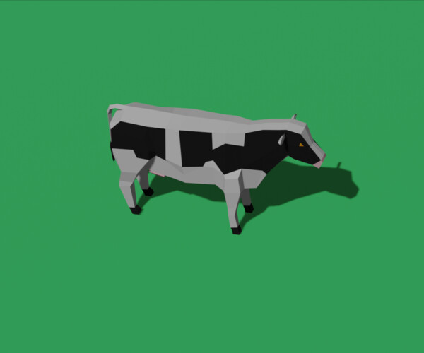 ArtStation - Low Poly Cow | Resources