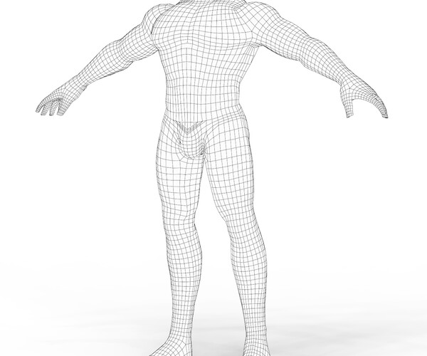 ArtStation - Low Poly Muscular Body Base Mesh | Resources