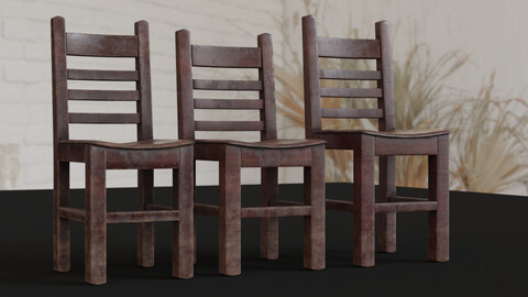 ArtStation - Old dirty school chairs | Game Assets