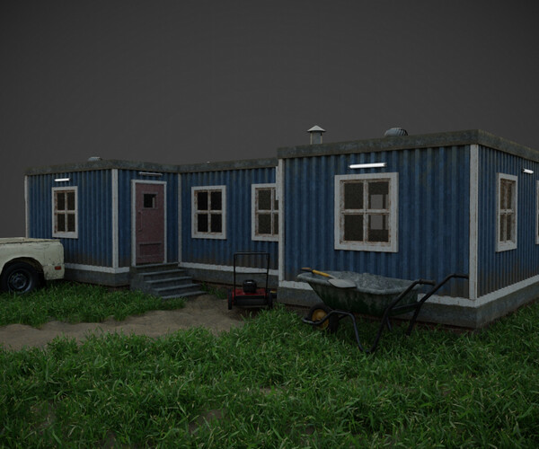 ArtStation - building with interior | Game Assets