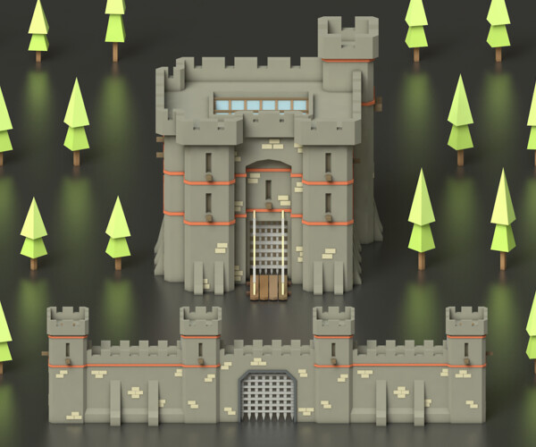 ArtStation - Low Poly Medieval Middle Age City 3D Asset Pack | Game Assets