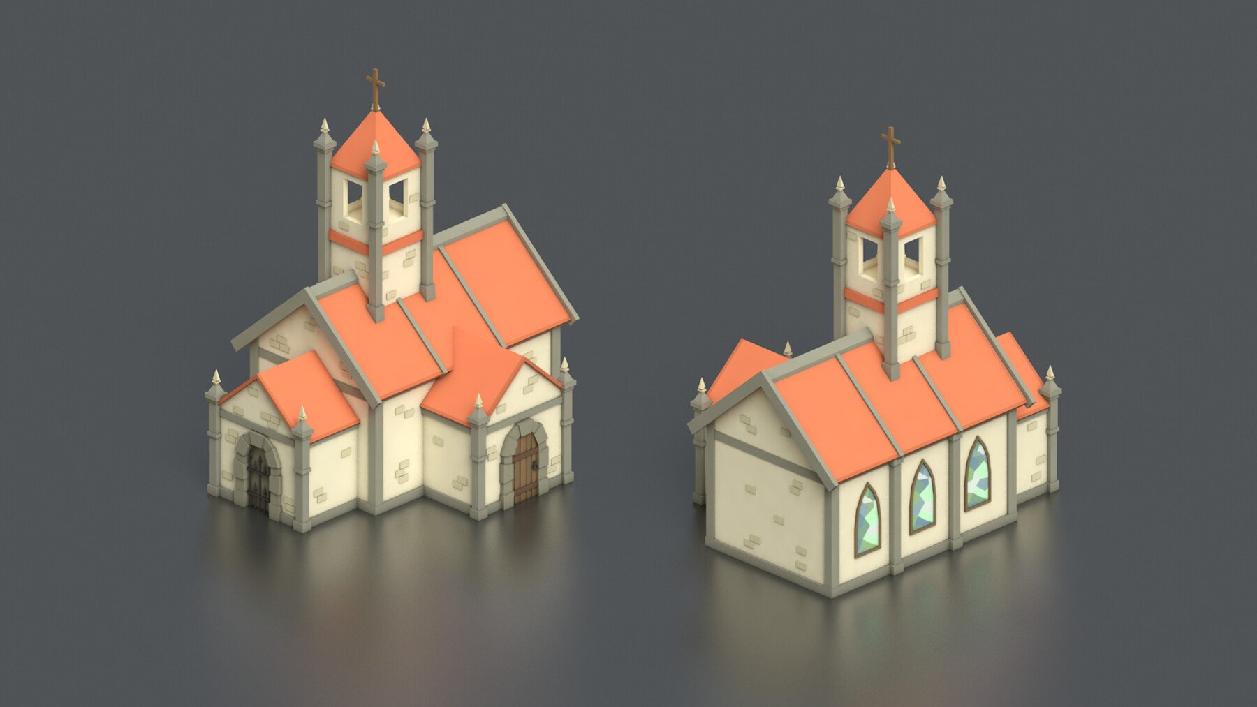 ArtStation - Low Poly Medieval Middle Age City 3D Asset Pack | Game Assets