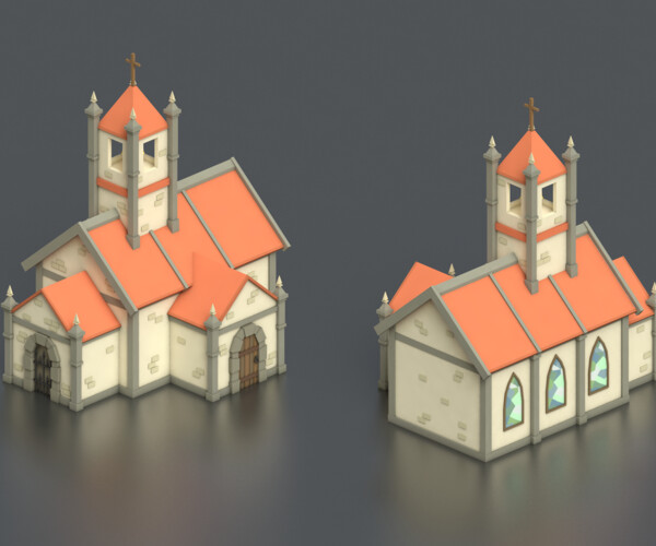 ArtStation - Low Poly Medieval Middle Age City 3D Asset Pack | Game Assets