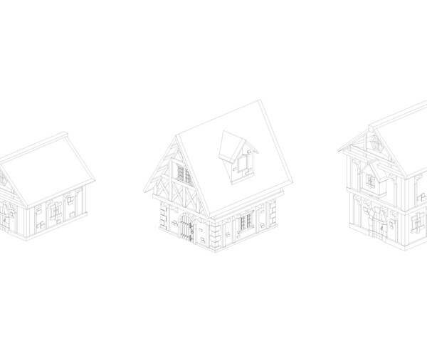 ArtStation - Low Poly Medieval Middle Age City 3D Asset Pack | Game Assets