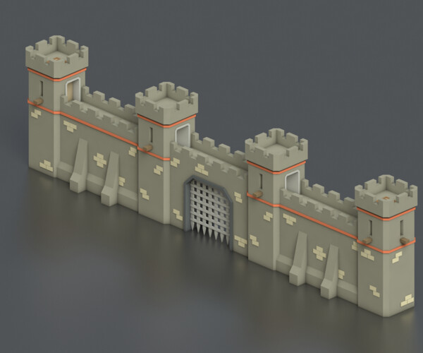ArtStation - Low Poly Medieval Middle Age City 3D Asset Pack | Game Assets