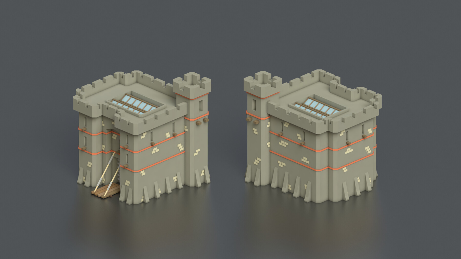 ArtStation - Low Poly Medieval Middle Age City 3D Asset Pack | Game Assets