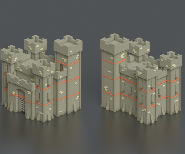 ArtStation - Low Poly Medieval Middle Age City 3D Asset Pack | Game Assets