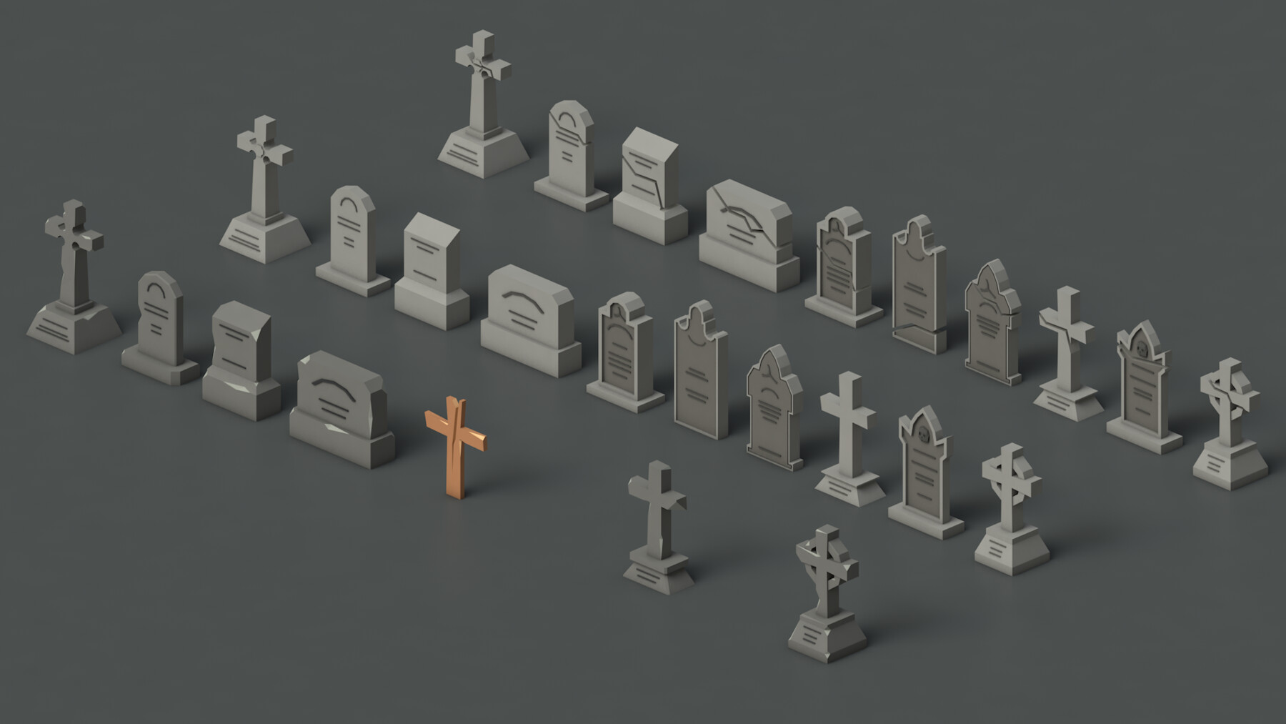 ArtStation - Low Poly Fantasy Scary Creepy Dark Halloween 3D Asset Pack ...