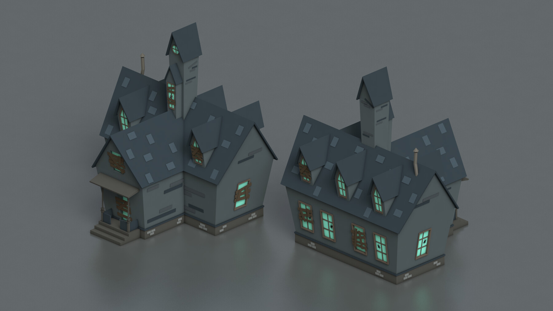 ArtStation - Low Poly Fantasy Scary Creepy Dark Halloween 3D Asset Pack ...