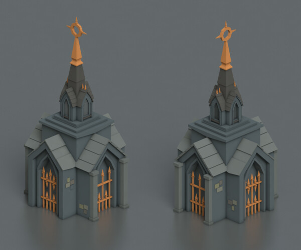 ArtStation - Low Poly Fantasy Scary Creepy Dark Halloween 3D Asset Pack ...