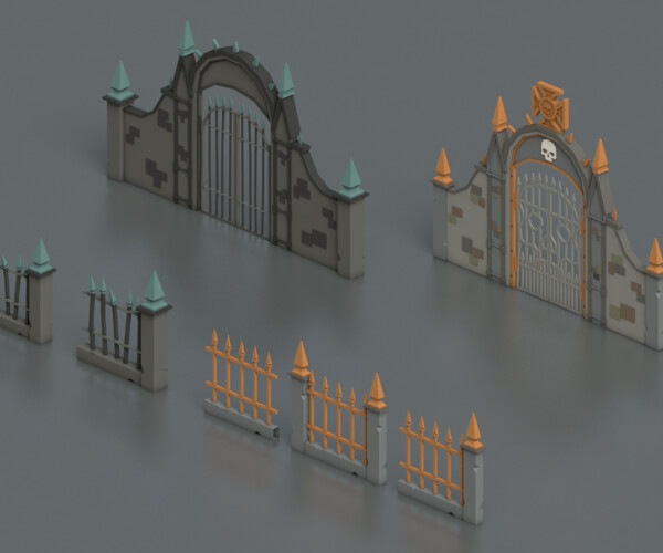 ArtStation - Low Poly Fantasy Scary Creepy Dark Halloween 3D Asset Pack ...