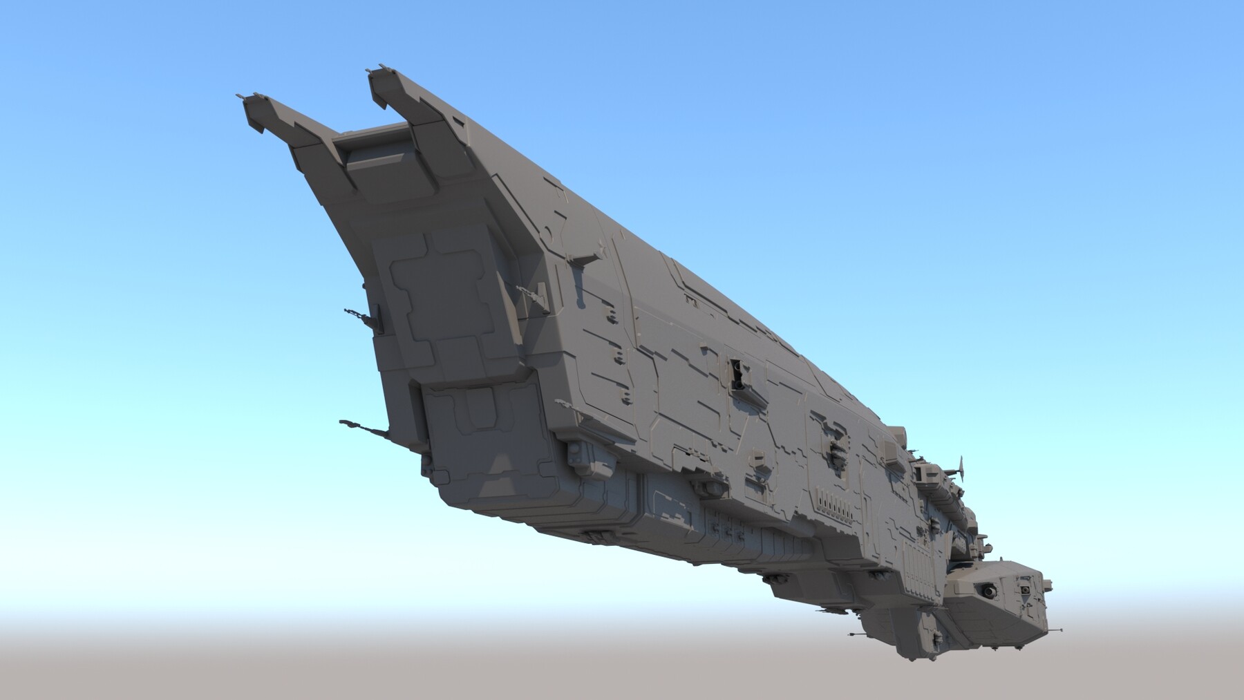 ArtStation - Sci Fi Space Battleship | Resources