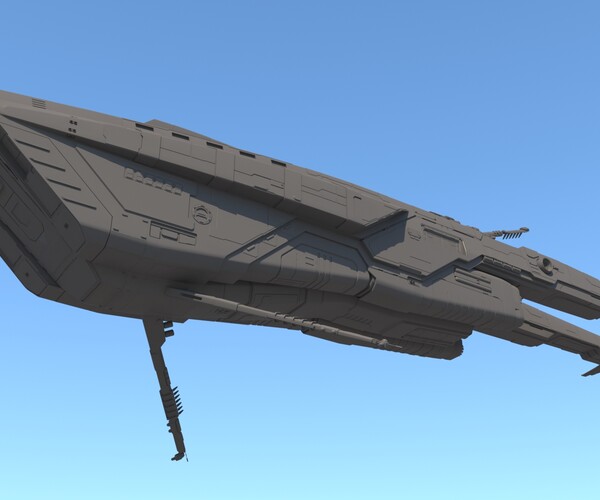 ArtStation - Sci Fi Spaceship - Patrol Cruiser | Resources