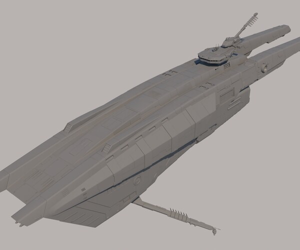 ArtStation - Sci Fi Spaceship - Patrol Cruiser | Resources
