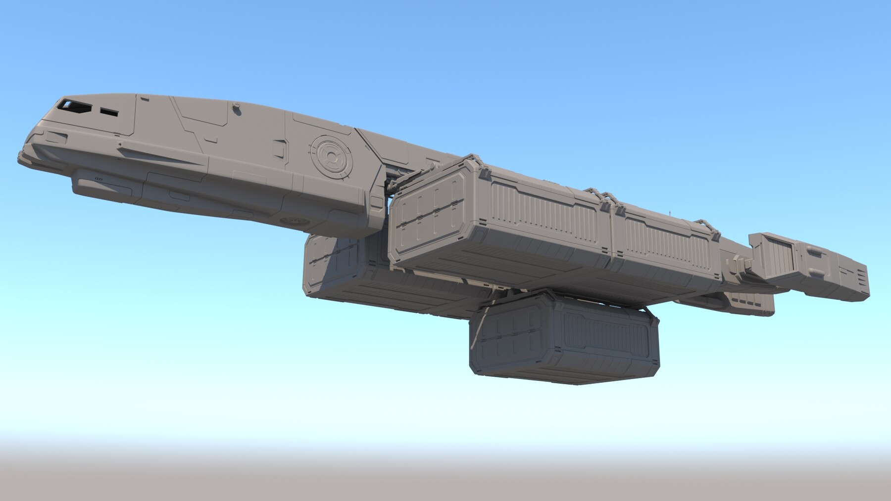 ArtStation - Sci Fi Transport Ship. | Resources