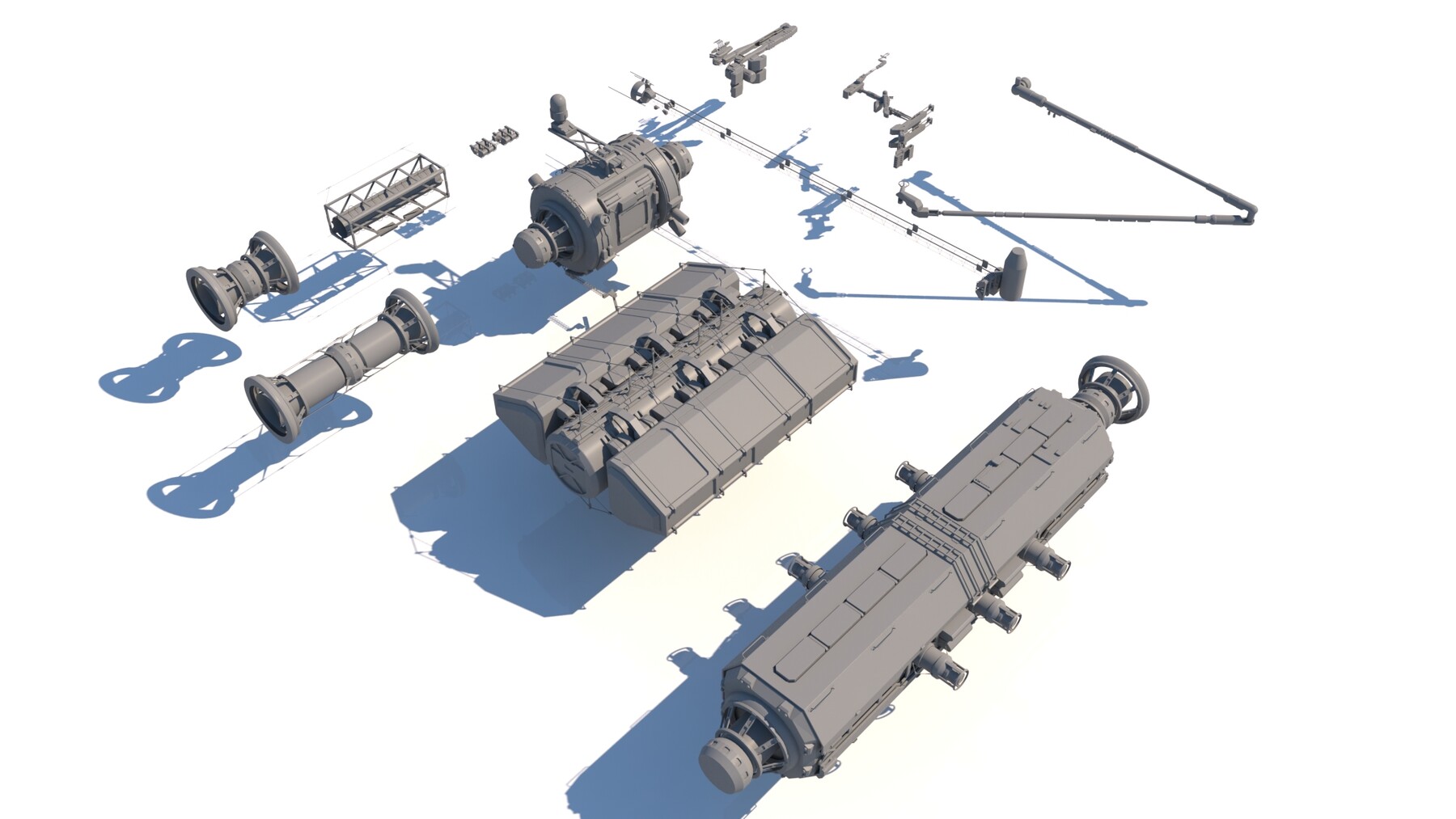 ArtStation - Sci Fi Space Station Set. | Resources