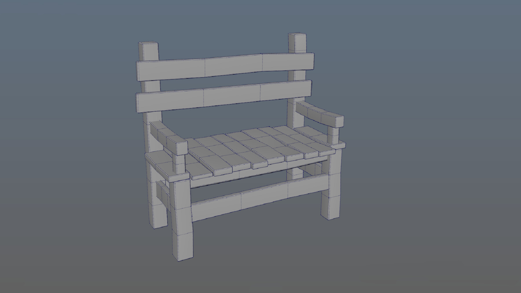 ArtStation - Stylized bench bench 3 types PBR game ready Low-poly 3D ...