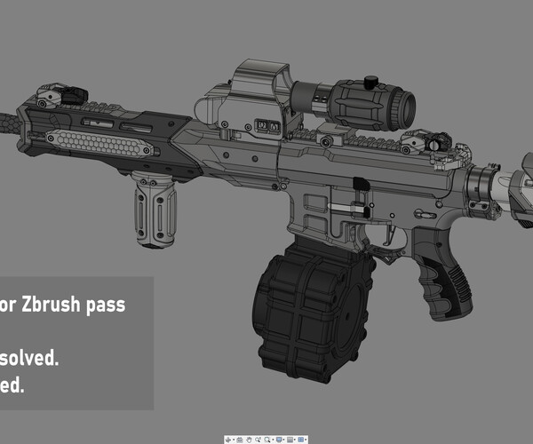 ArtStation - AR15 - CAD Model | Game Assets