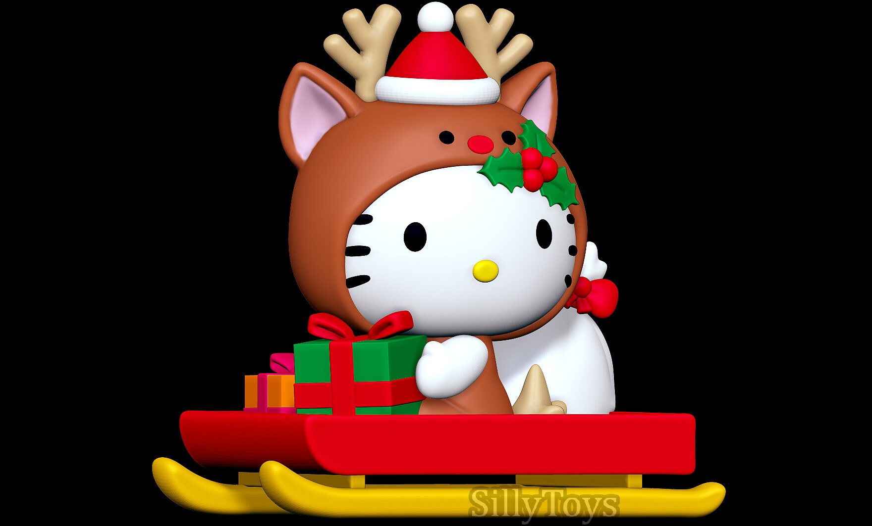 ArtStation - Hello Kitty Christmas 3D print model | Resources
