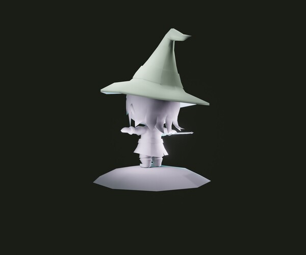 ArtStation - Mage Chibi Rigged Base Mesh 3D Model | Resources