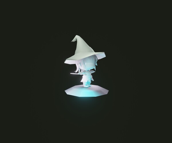 ArtStation - Mage Chibi Rigged Base Mesh 3D Model | Resources