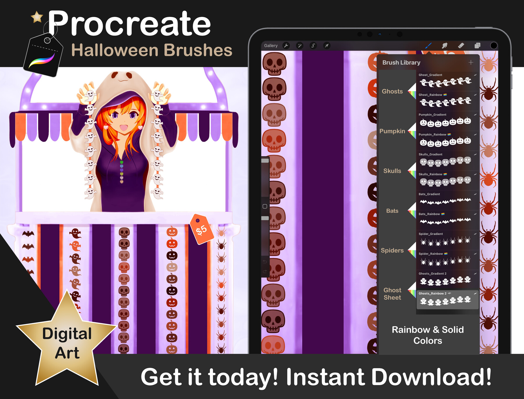 ArtStation - Halloween Procreate Brushes | Digital Art Halloween ...