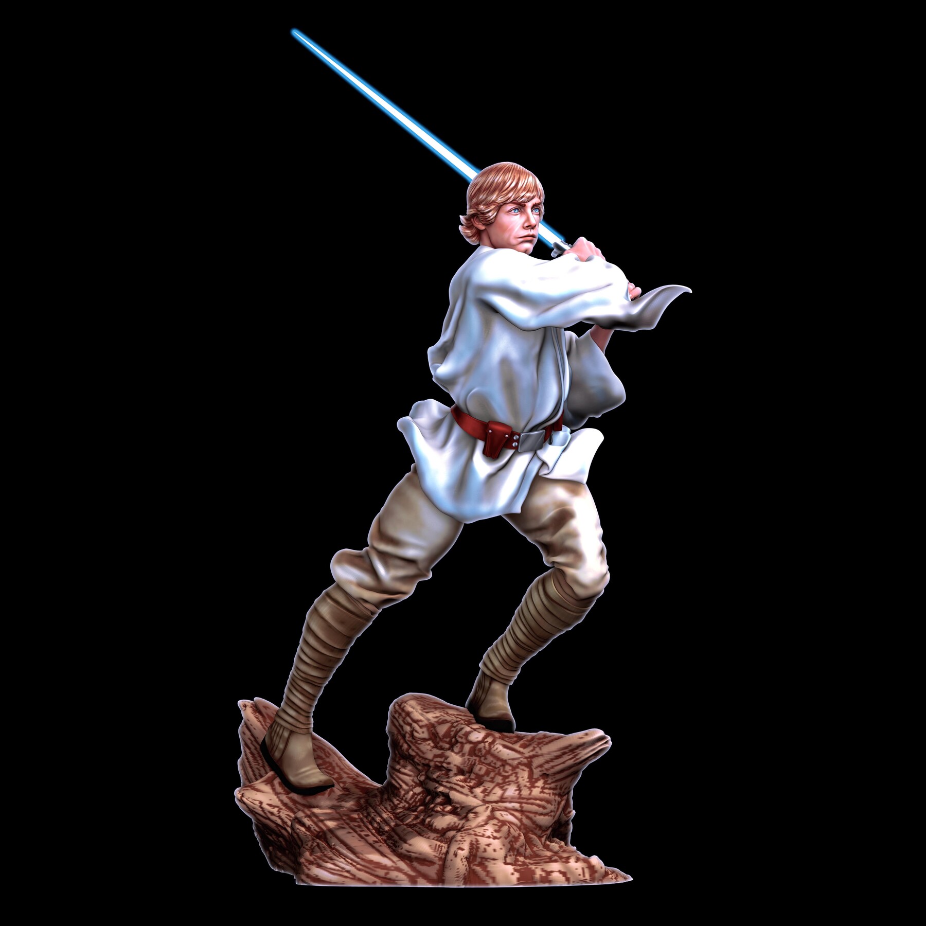 ArtStation - LUKE SKYWALKER FARM CLOTHES WITH LIGHT SABER zbrush ...