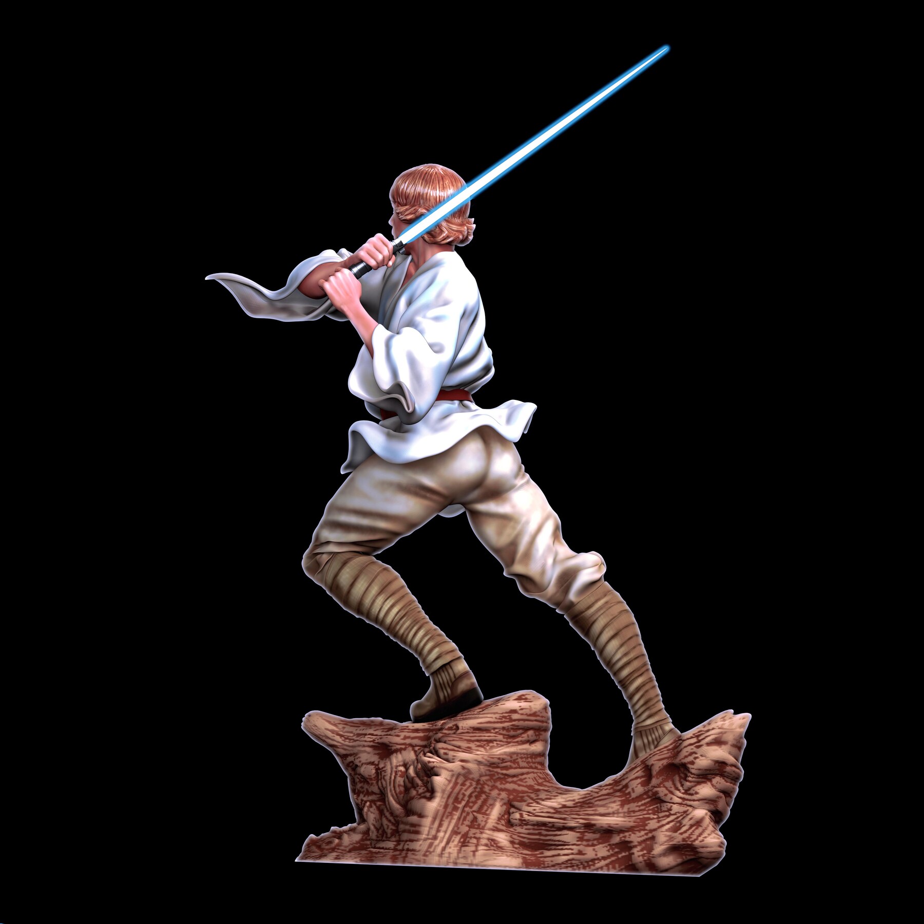 ArtStation - LUKE SKYWALKER FARM CLOTHES WITH LIGHT SABER zbrush ...
